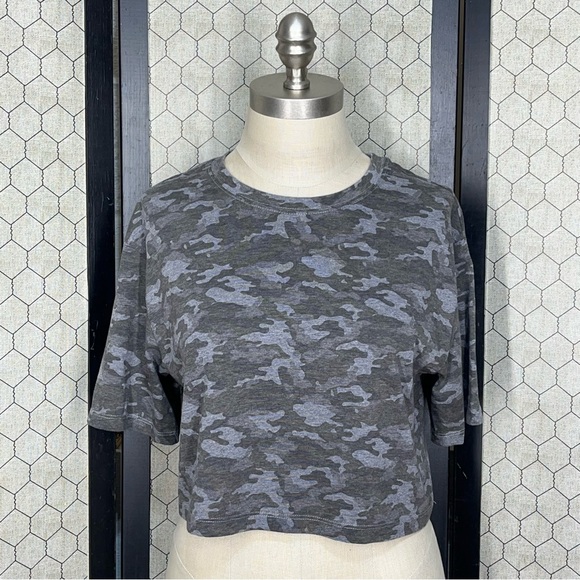 Fabletics | Tops | Fabletics Camo Short Sleeve Crop Tshirt | Poshmark